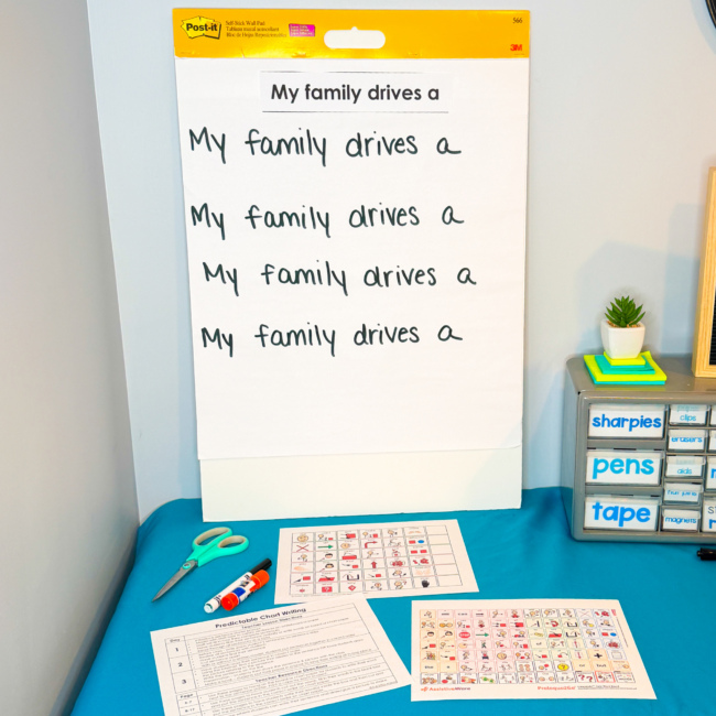 Transportation Predictable Chart Writing Curriculum Sentences Special ...