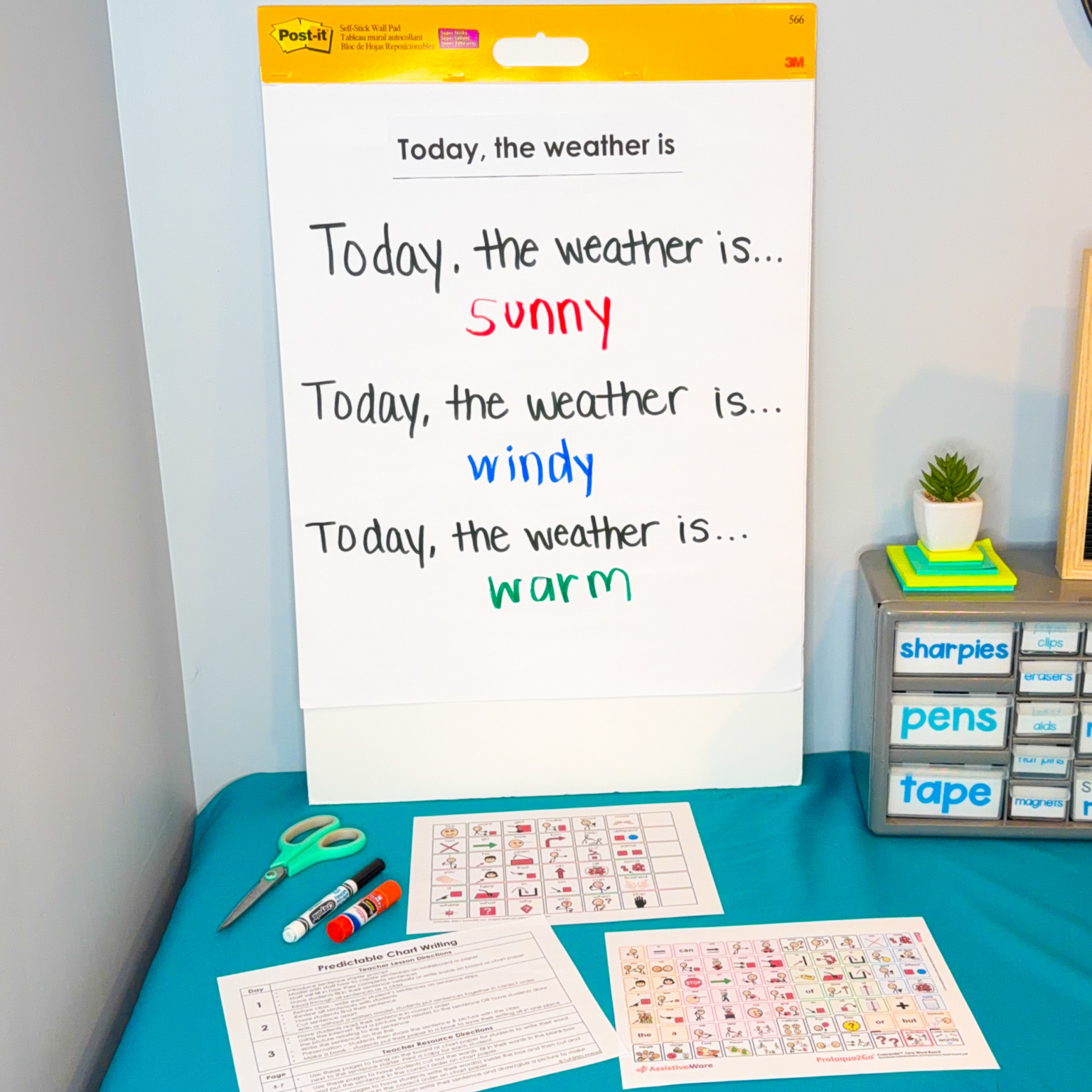 Weather Predictable Chart Writing Curriculum Prompts Sentences Special ...